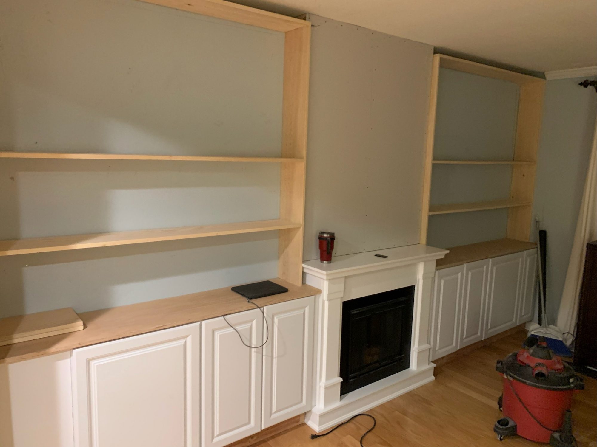 DIY Built-In Electric Fireplace - Staying Blonde