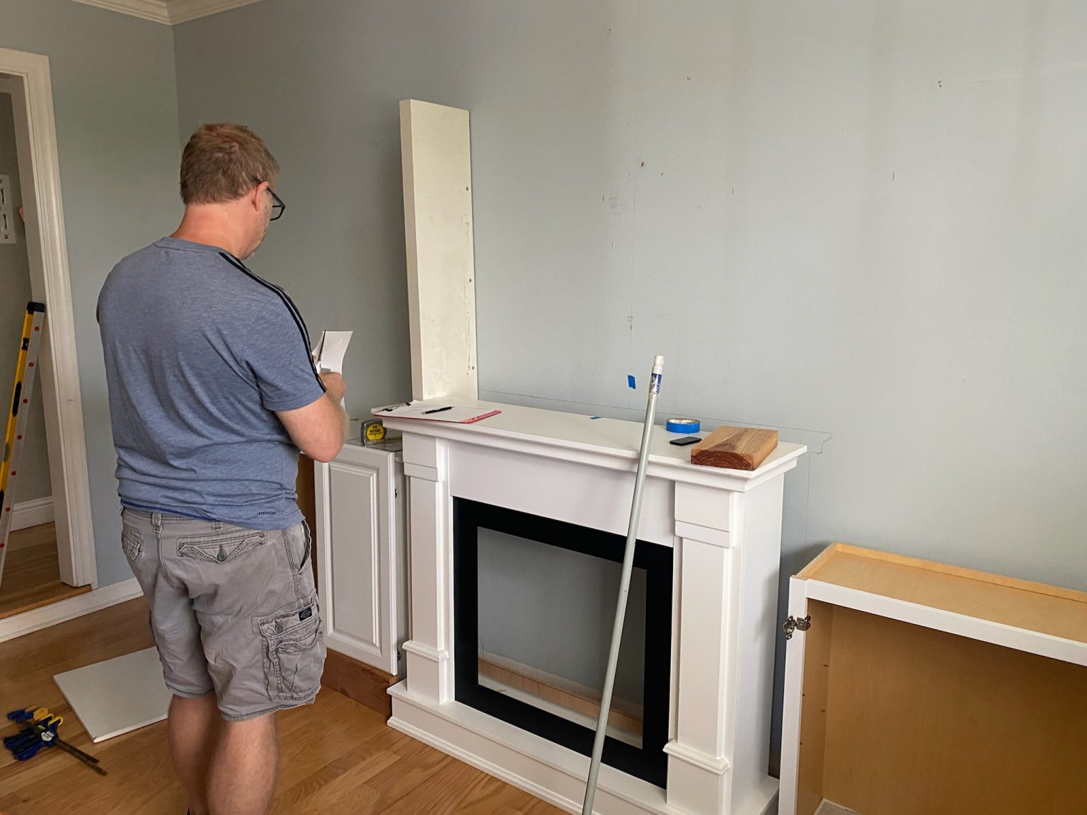 DIY Built-In Electric Fireplace - Staying Blonde